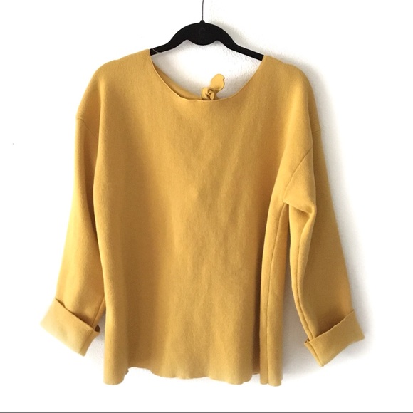Poof! | Sweaters | Poof Apparel Tie Open Back Raw Hem Sweater | Poshmark
